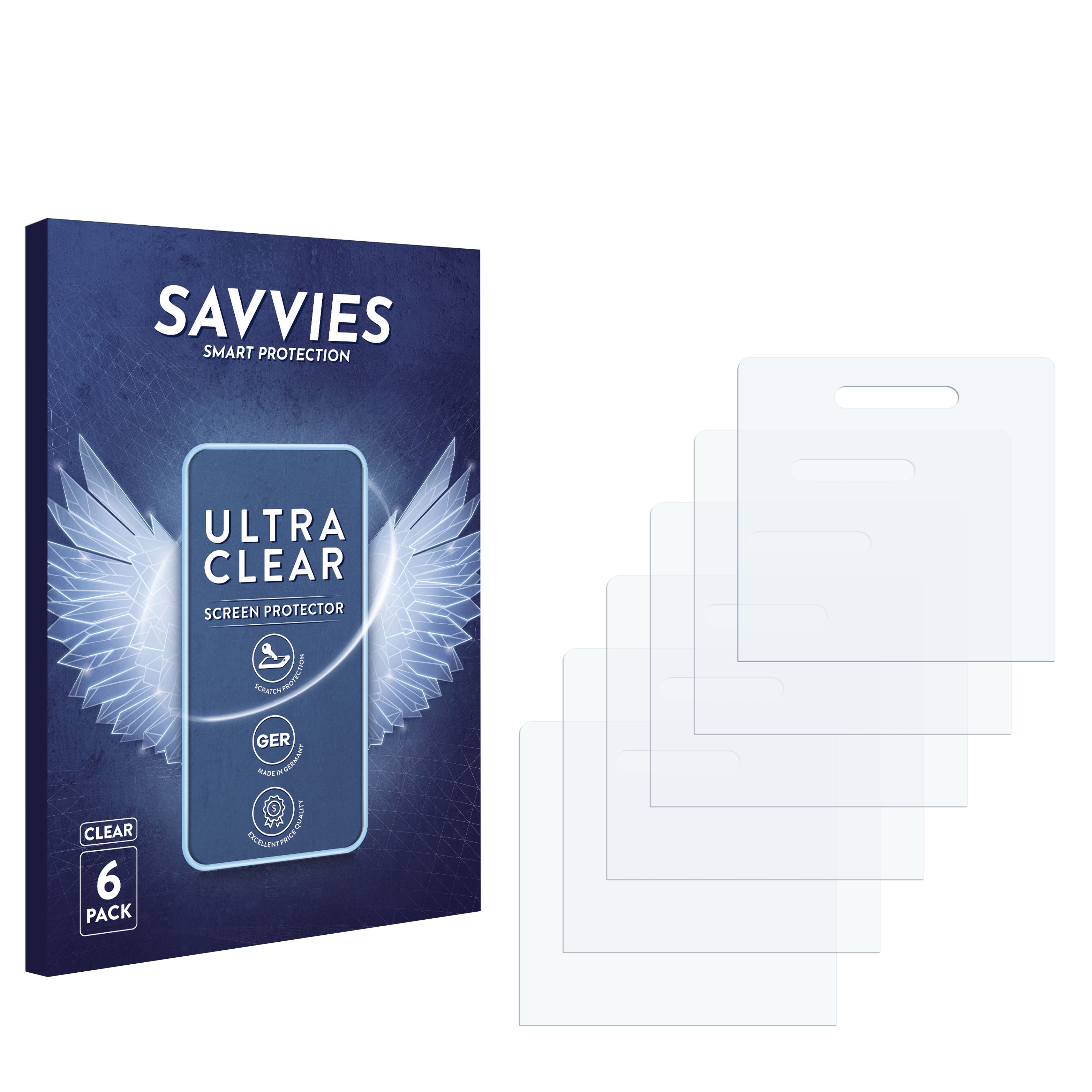 6x Savvies Screen Protector for SilverCrest SH-100 | protectionfilms24.com