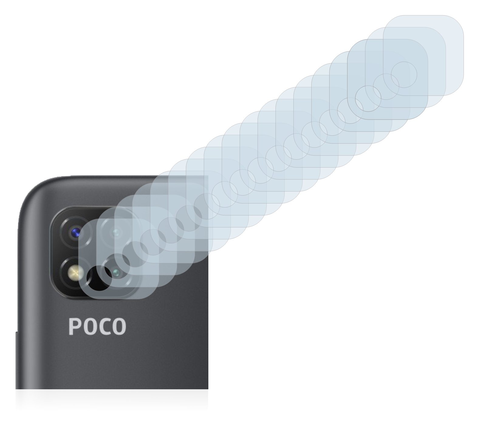 18X FILM PROTECTION Ecran pour Xiaomi Poco C3 (Caméra UNIQUEMENT) Film ...