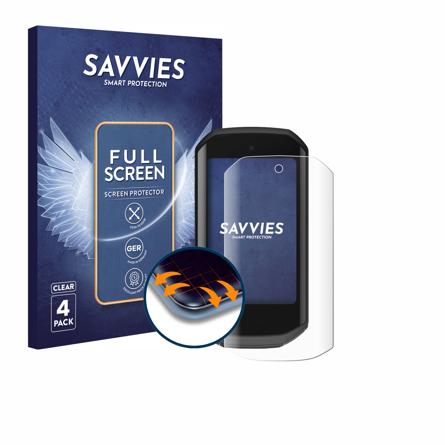 4x Savvies Full-Screen Screen Protector for Garmin Edge 1050 ...